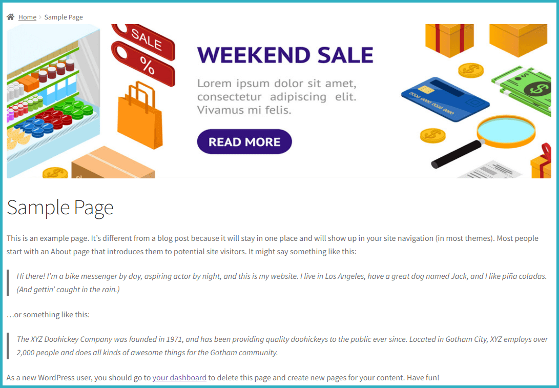 Banners images for WooCommerce