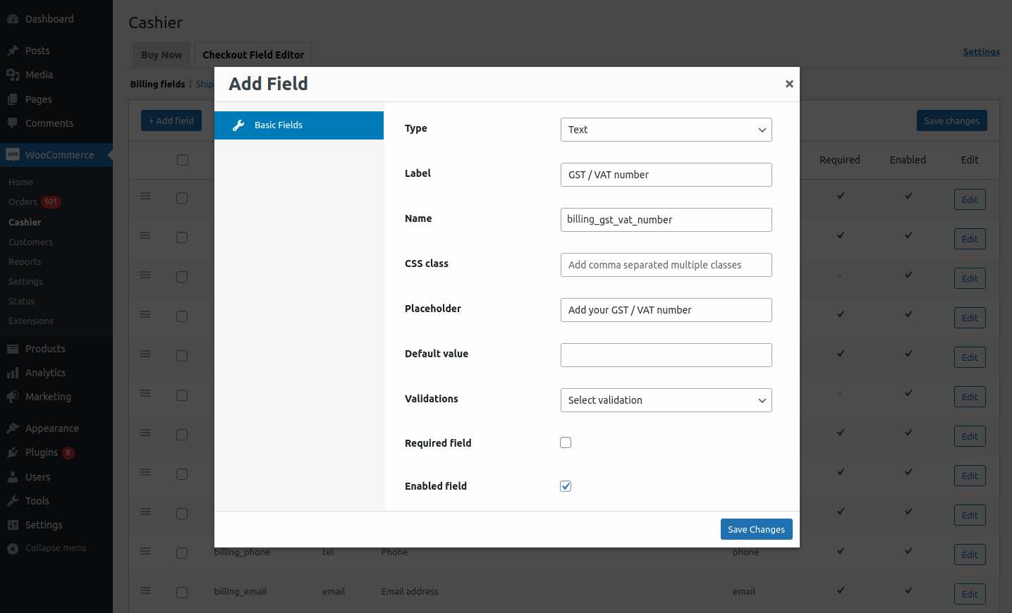 Checkout Field Editor Documentation - WooCommerce