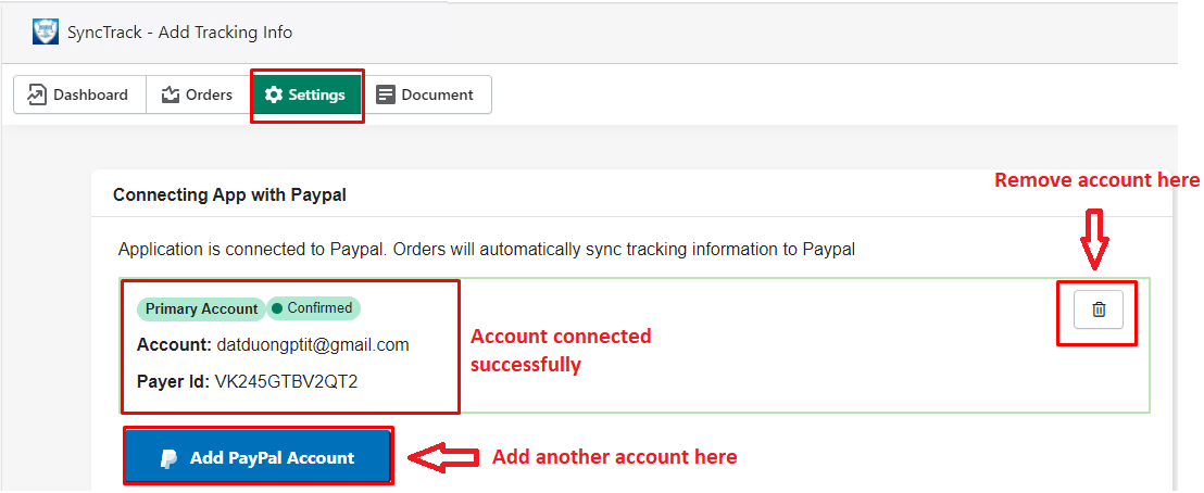 Synctrack - Auto Add PayPal Tracking Info Documentation - WooCommerce