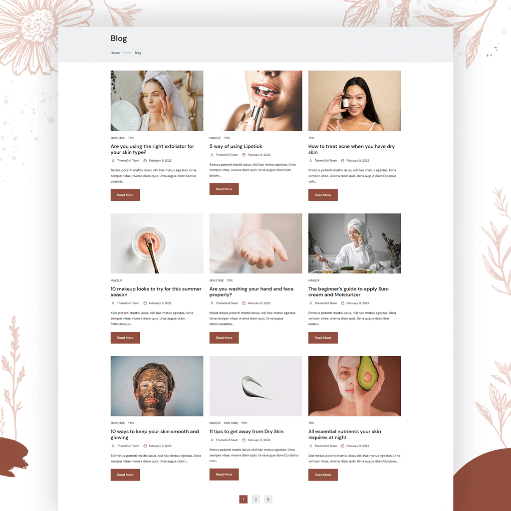 SkinCare - WooCommerce