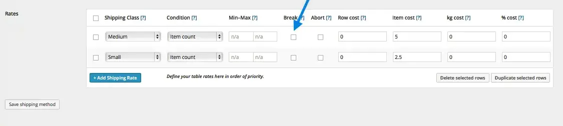Table Rate Shipping Documentation Woocommerce