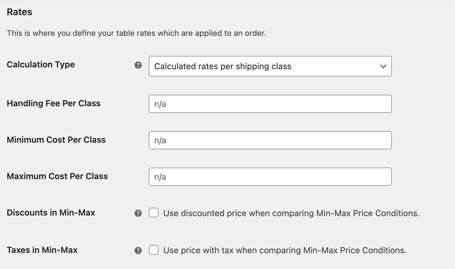 Table Rate Shipping Documentation - WooCommerce