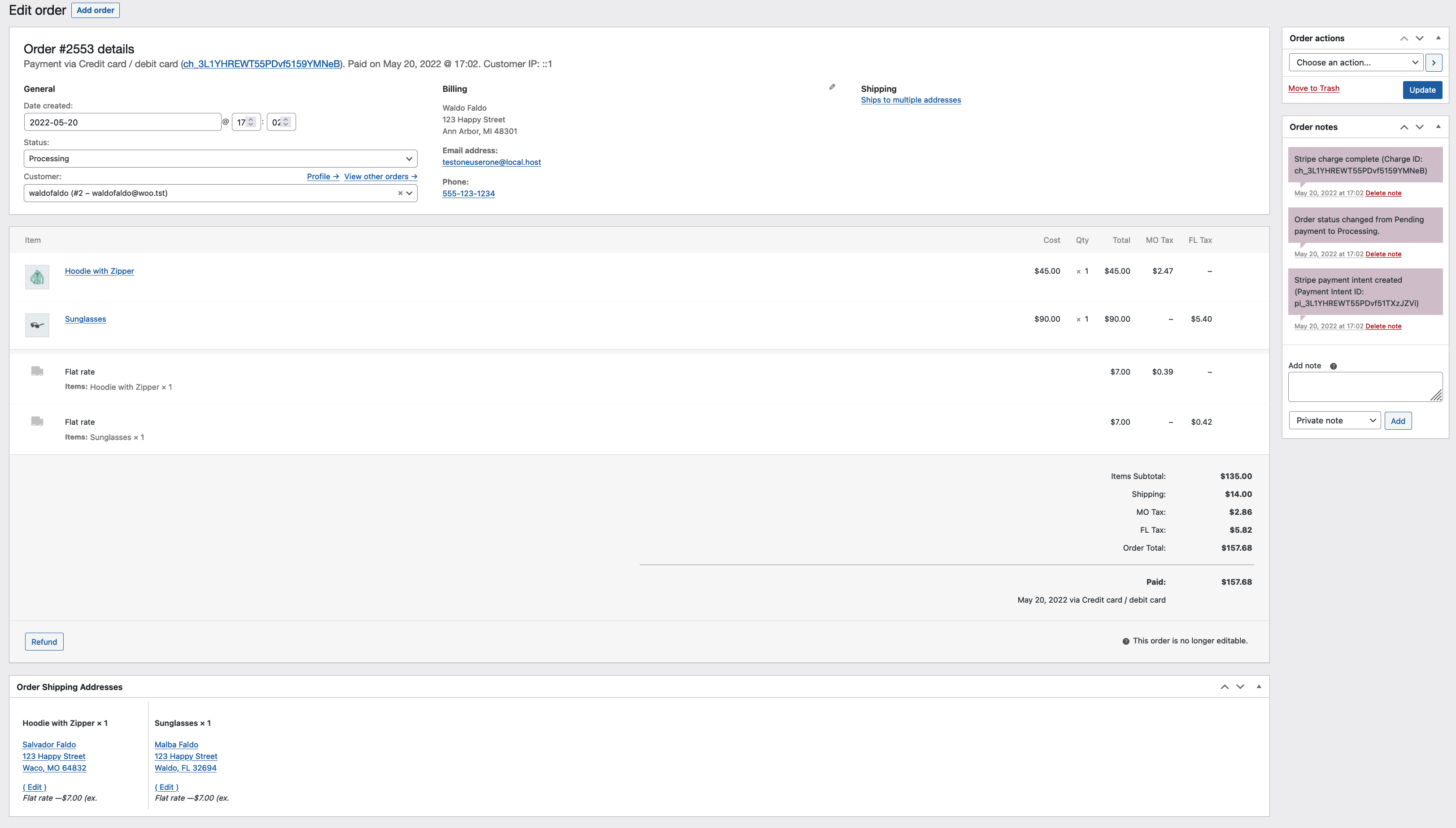 Shipping Multiple Addresses Documentation - WooCommerce