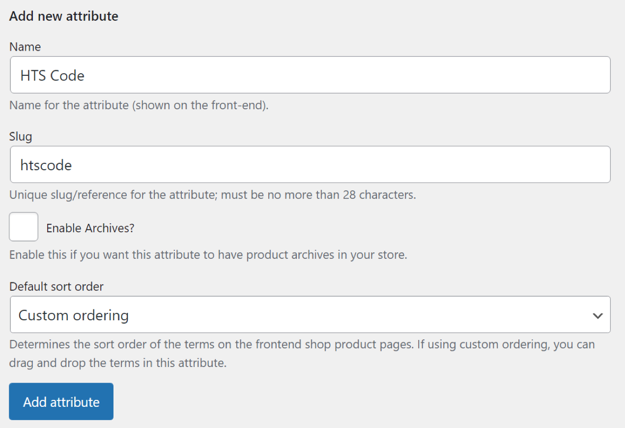 Add HTS HS Codes Country Of Origin To WooCommerce Products Add HTS HS Codes Country Of Origin To WooCommerce Products