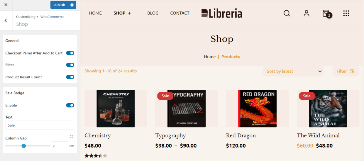 Libreria Theme Documentation - WooCommerce