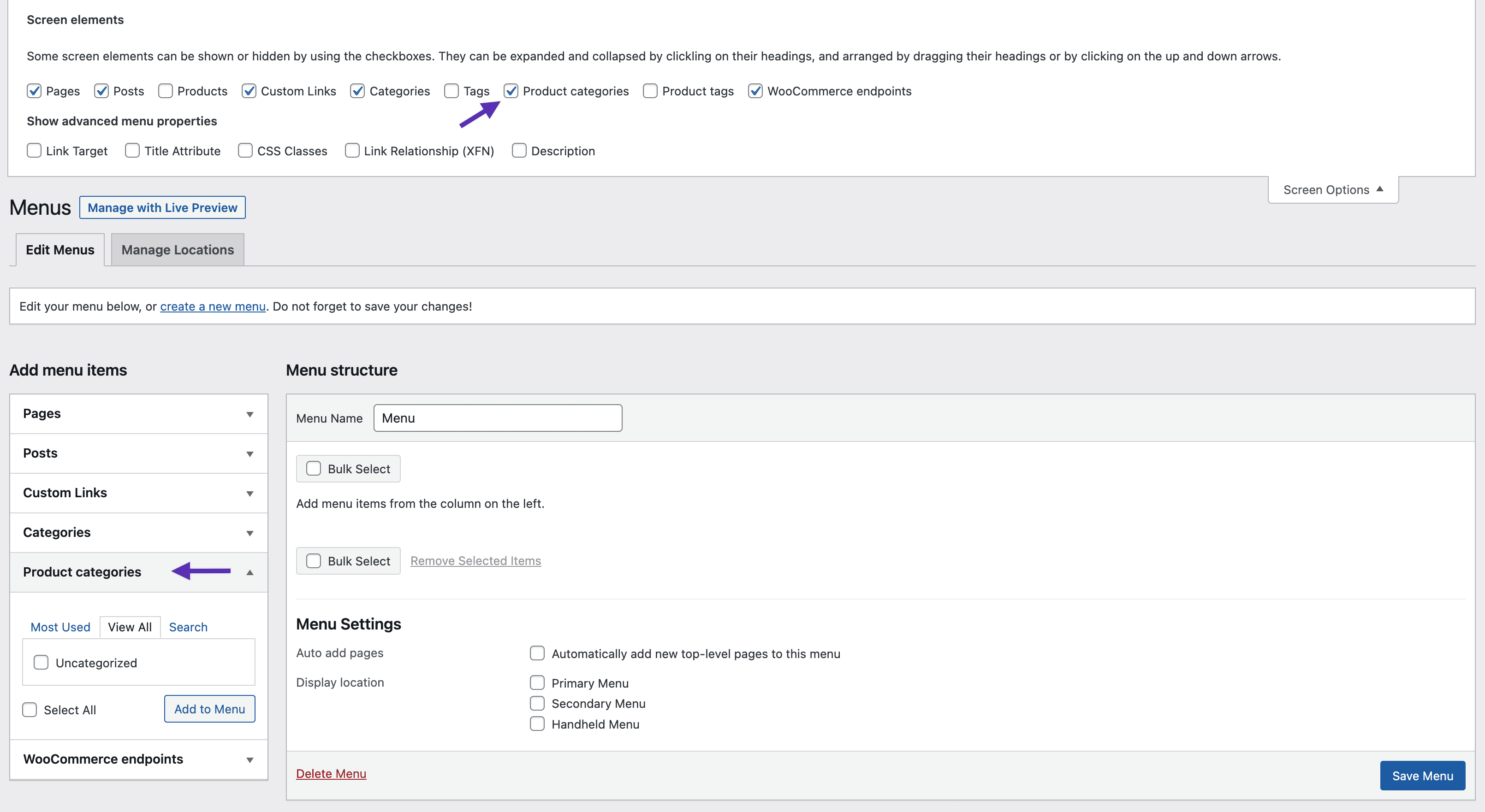 Managing Product Categories, Tags and Attributes Documentation ...