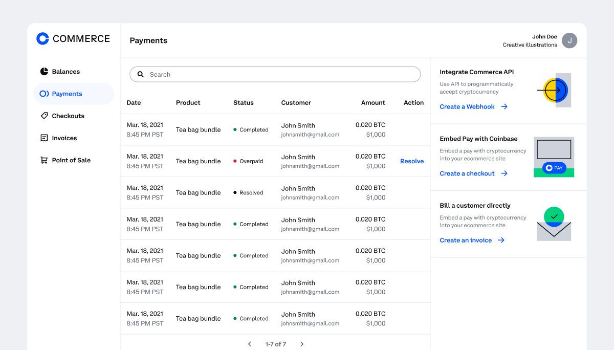 Coinbase Commerce - WooCommerce Pay with crypto with Coinbase Commerce