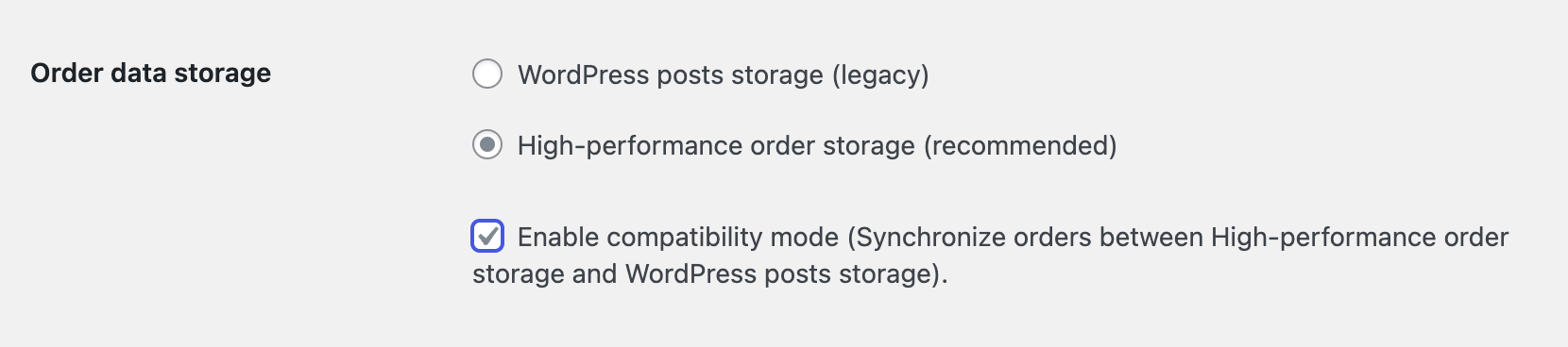 High-Performance Order Storage Documentation - WooCommerce