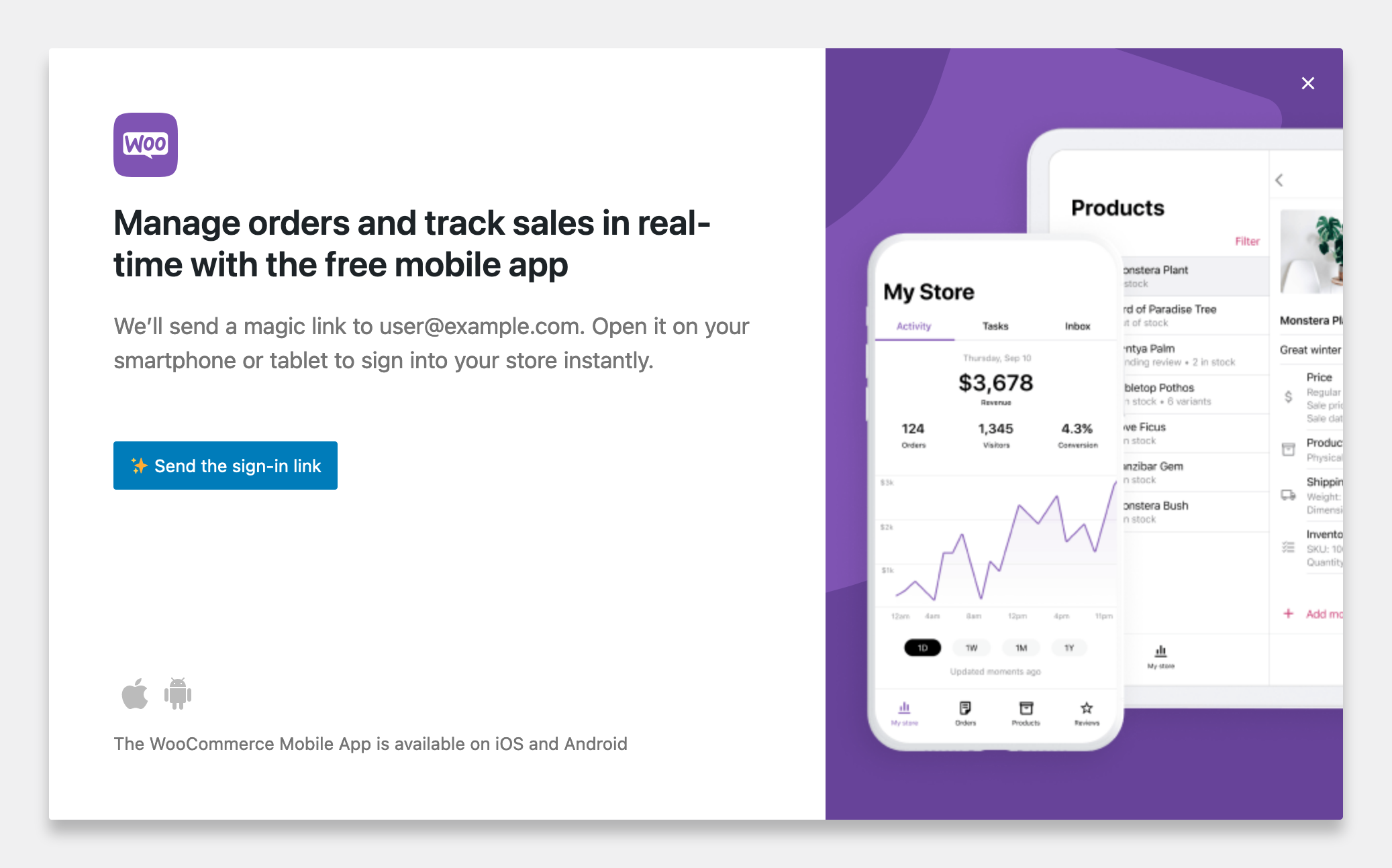 Home Screen - WooCommerce