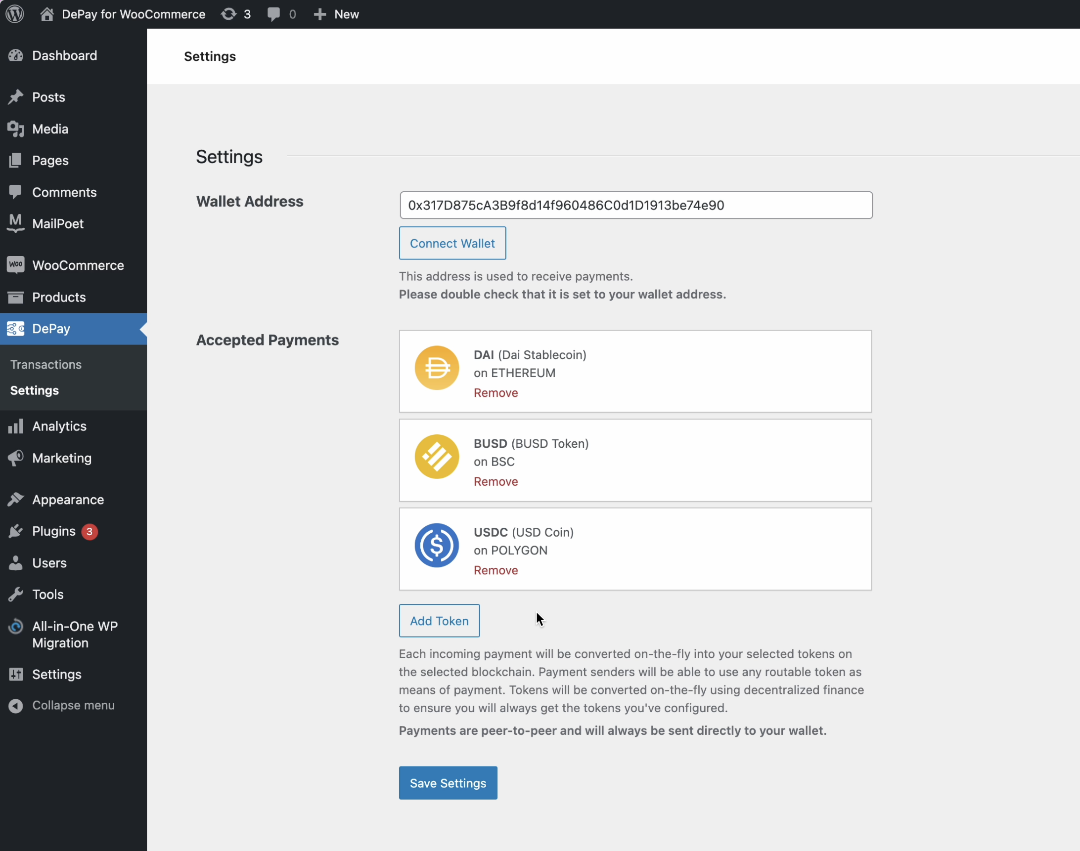 DePay Payments - WooCommerce