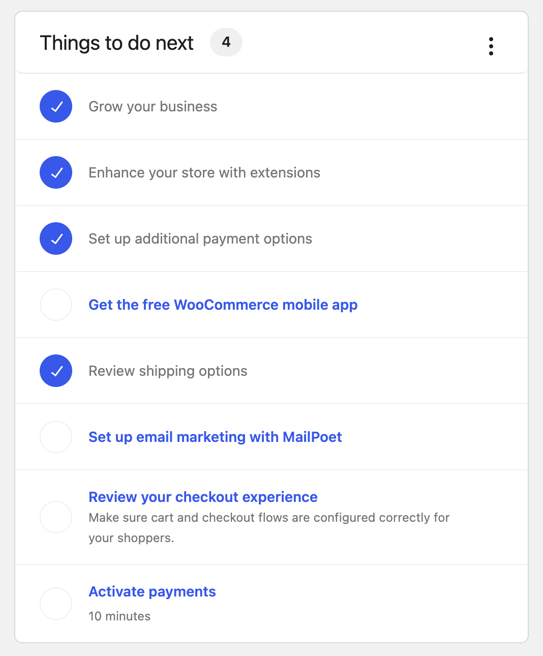 Home Screen Documentation - WooCommerce