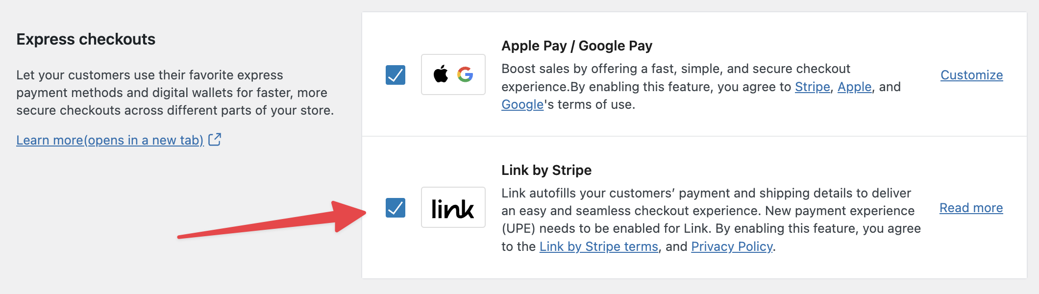 WooPayments: Link by Stripe - WooCommerce
