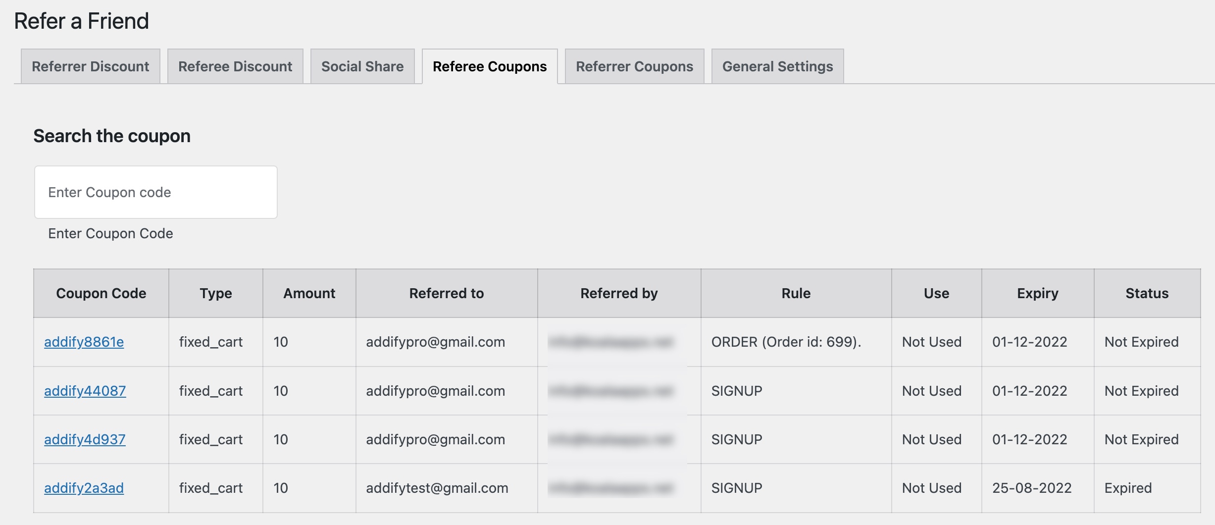 WooCommerce Refer a Friend - Discount on Signup or Order