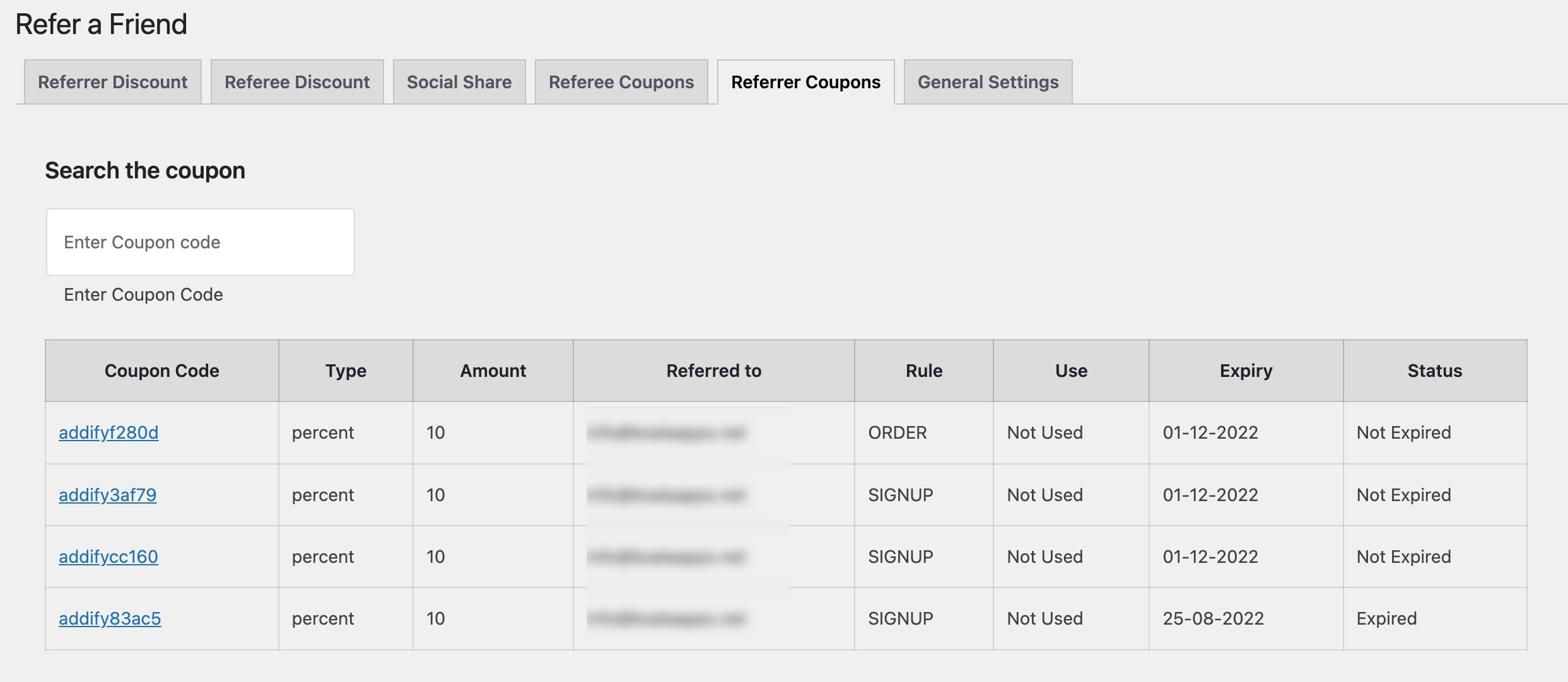WooCommerce Refer a Friend - Discount on Signup or Order