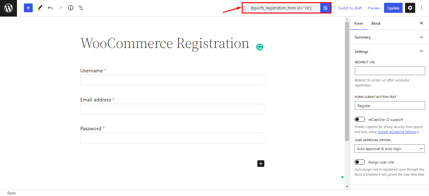 Registration Form Fields For WooCommerce Documentation - WooCommerce