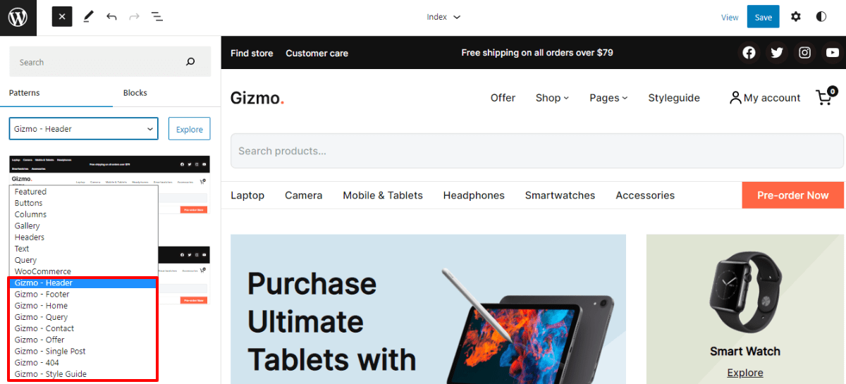 Gizmo Theme Documentation - WooCommerce