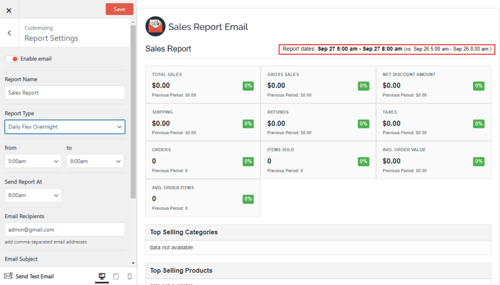 Email Reports Documentation - WooCommerce