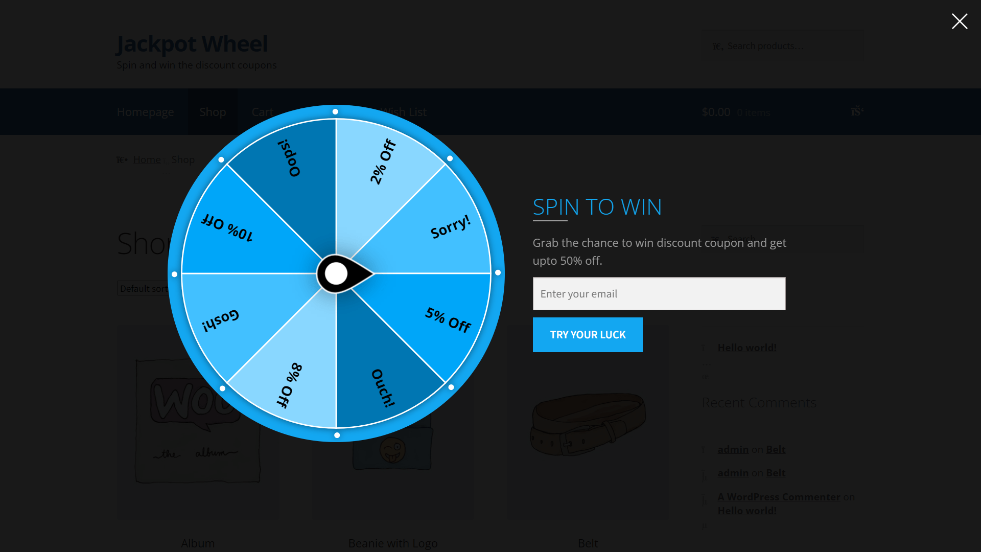 Jackpot Wheel for WooCommerce - WooCommerce Marketplace