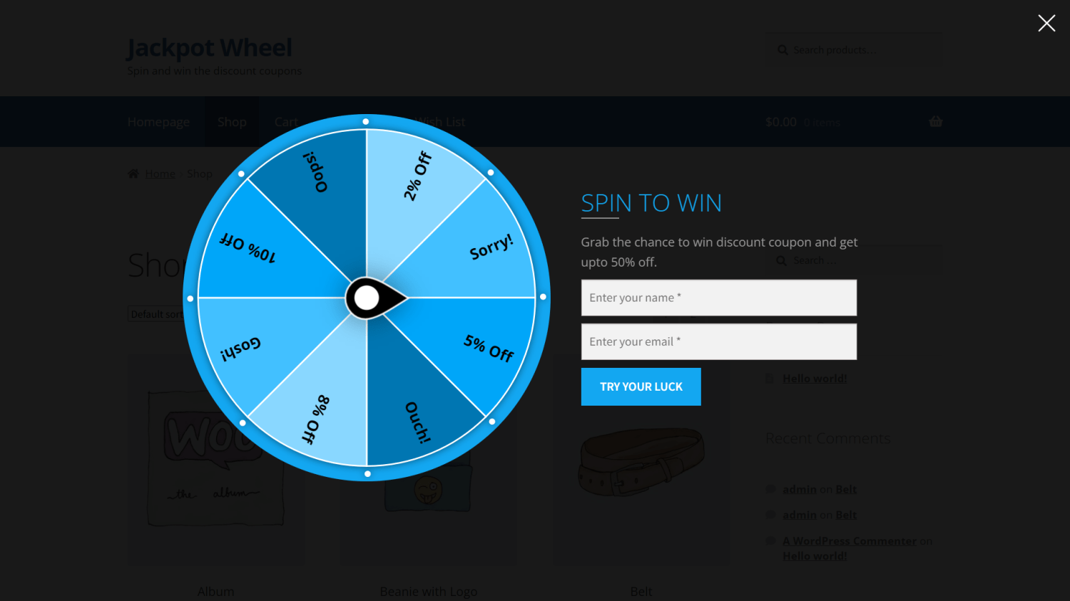 Jackpot Wheel for WooCommerce - WooCommerce Marketplace