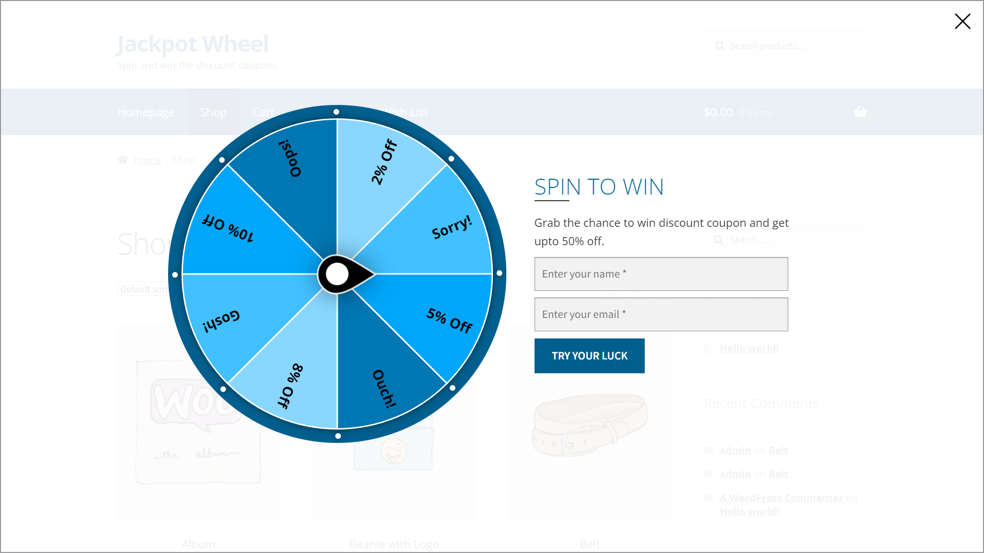 Jackpot Wheel for WooCommerce - WooCommerce Marketplace