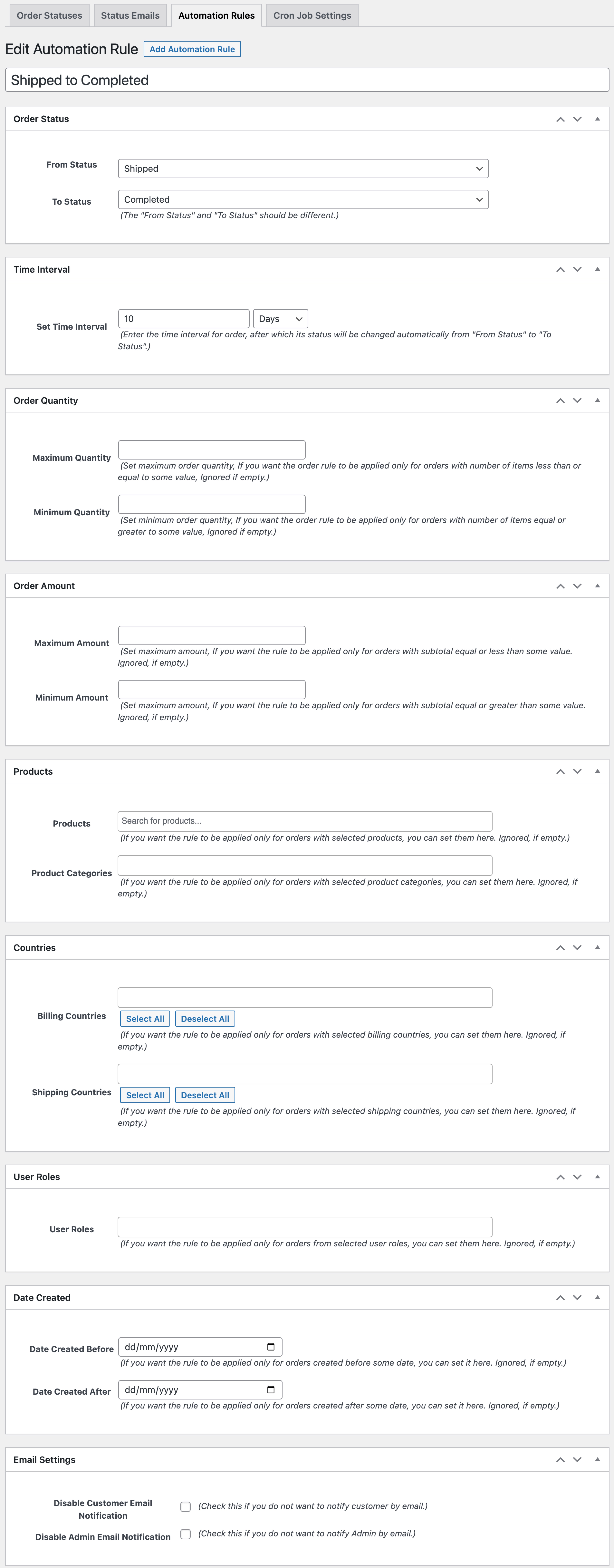 WooCommerce Order Status Manager - Documentation