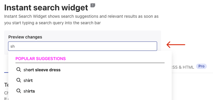 Instant Search Widget Documentation Woocommerce