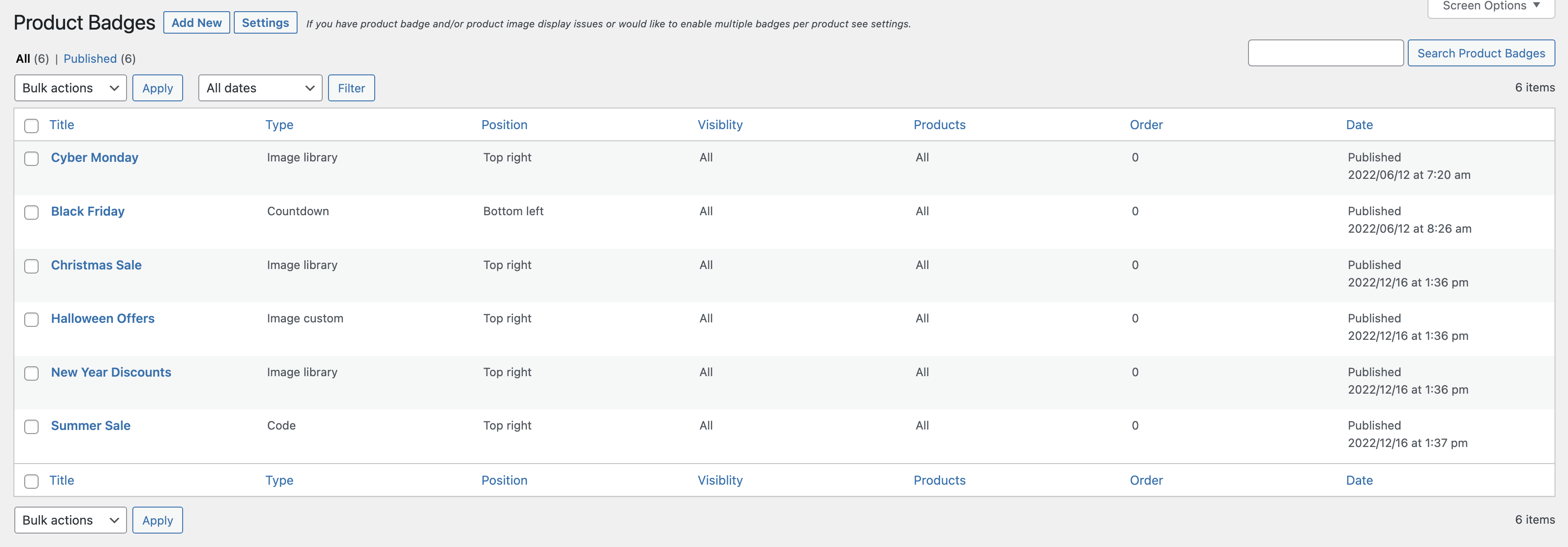 Product Badges - WooCommerce