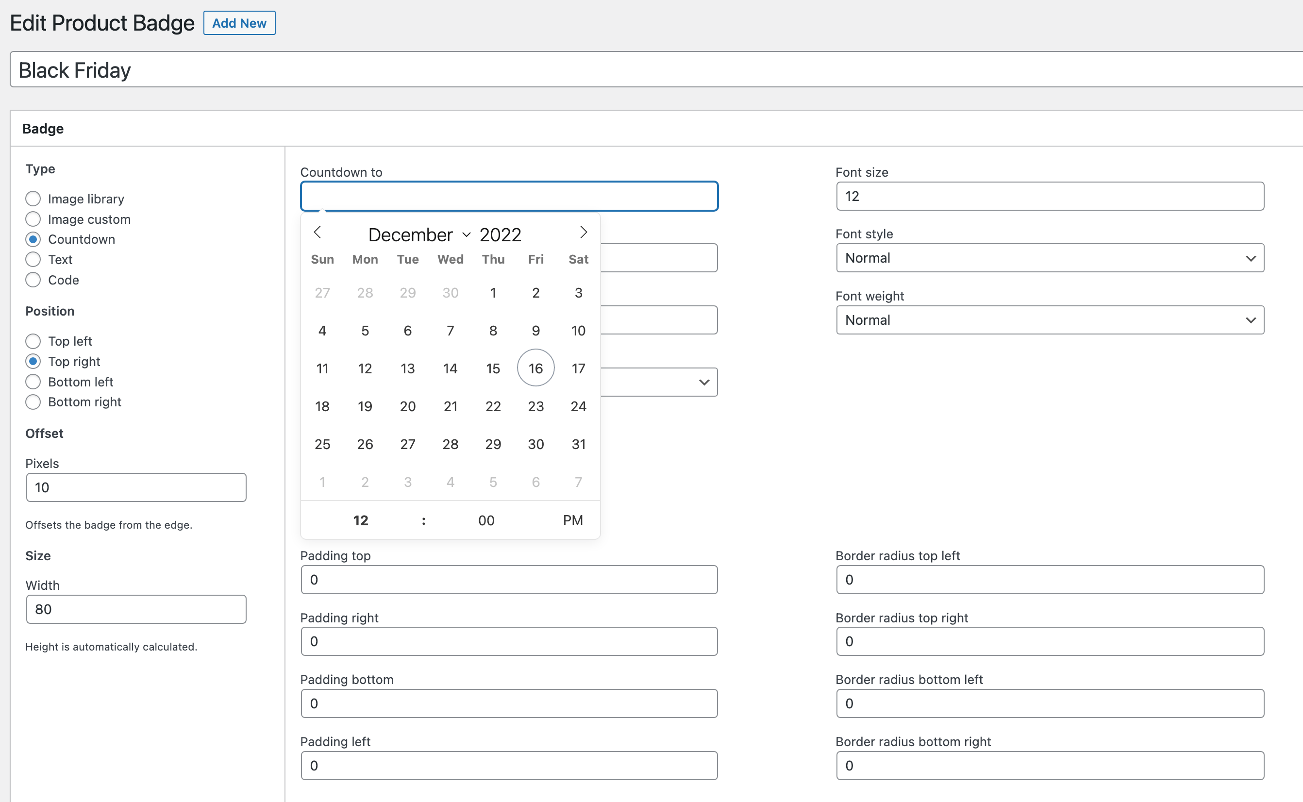 Product Badges - WooCommerce