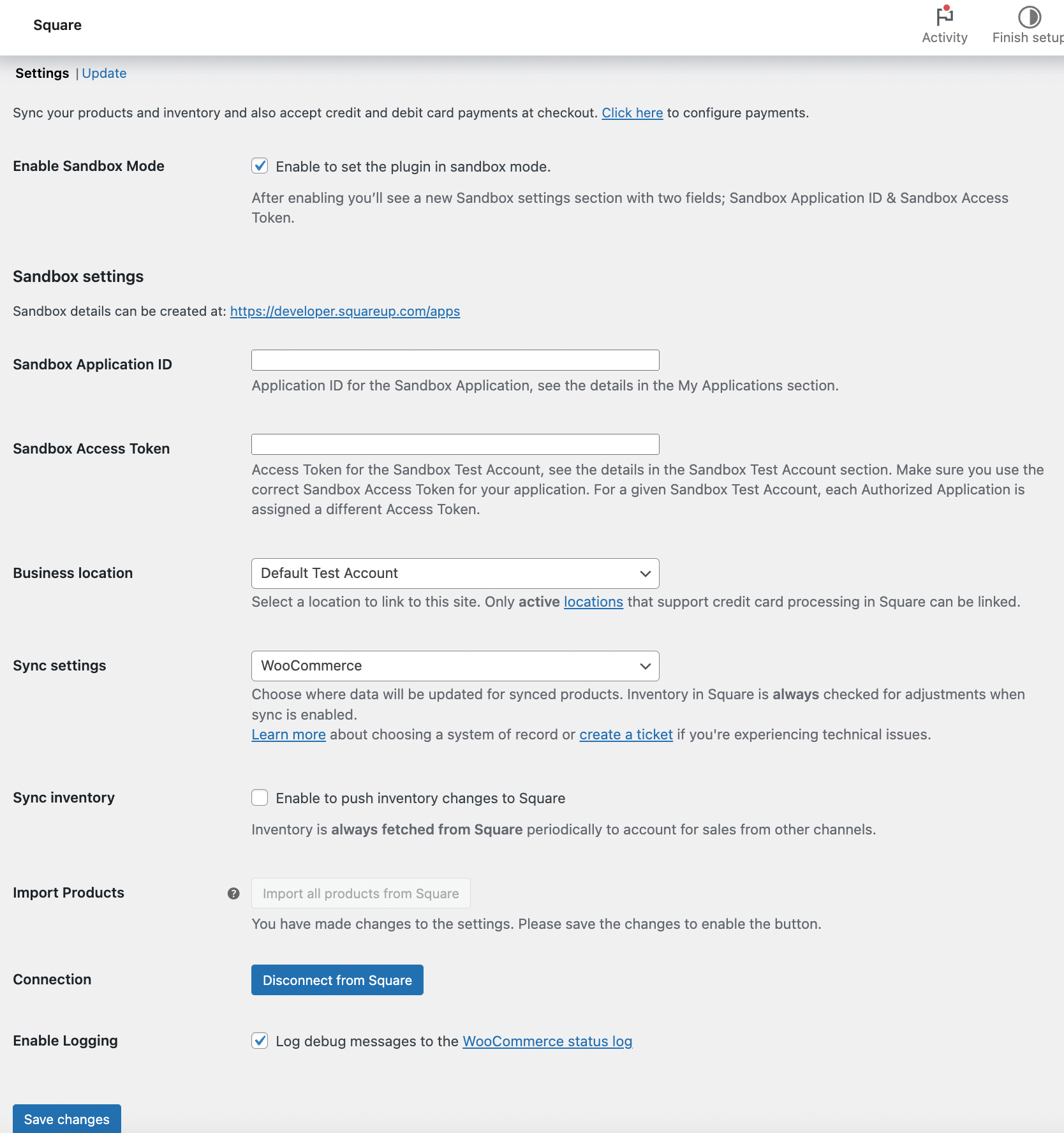 WooCommerce Square: Sync Settings - WooCommerce