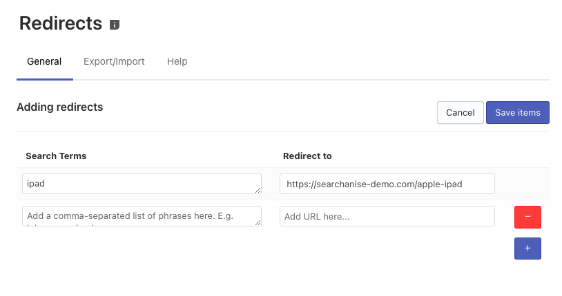 Searchanise Redirects Documentation - WooCommerce