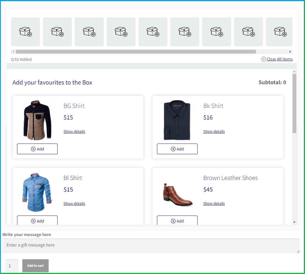 WooCommerce Custom Mix and Match Product Boxes