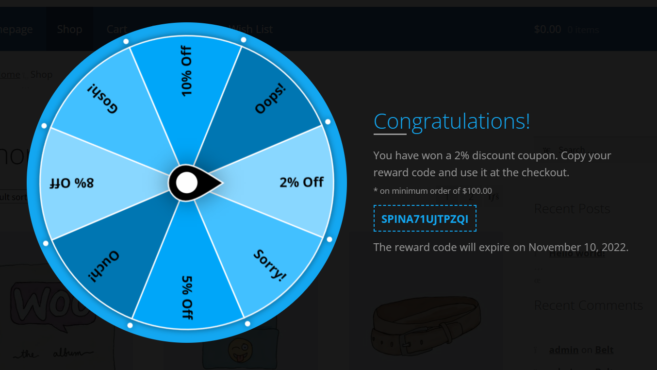 Jackpot Wheel for WooCommerce - WooCommerce Marketplace