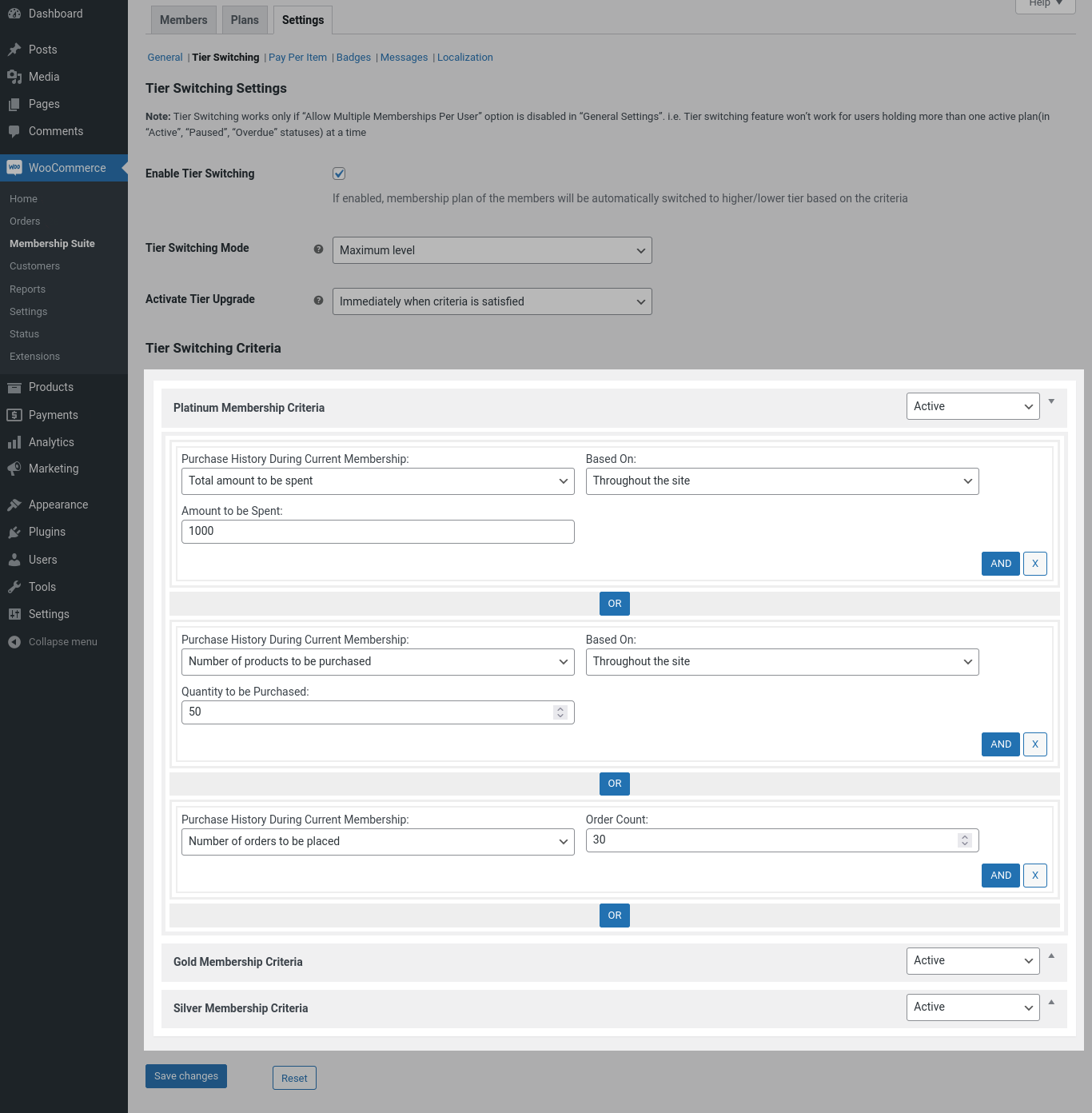 Membership Suite for WooCommerce - Tier Switching Documentation ...