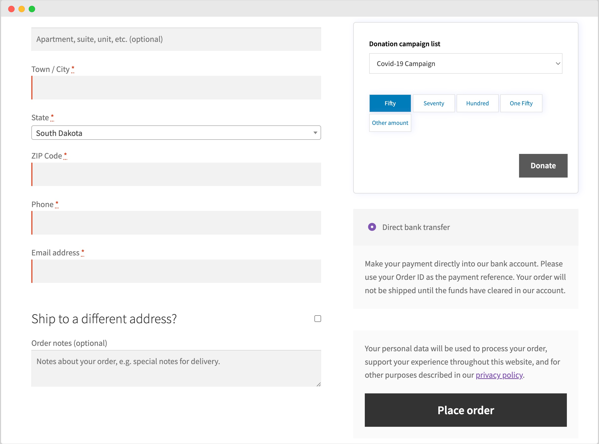 Advanced Donation Woocommerce Marketplace