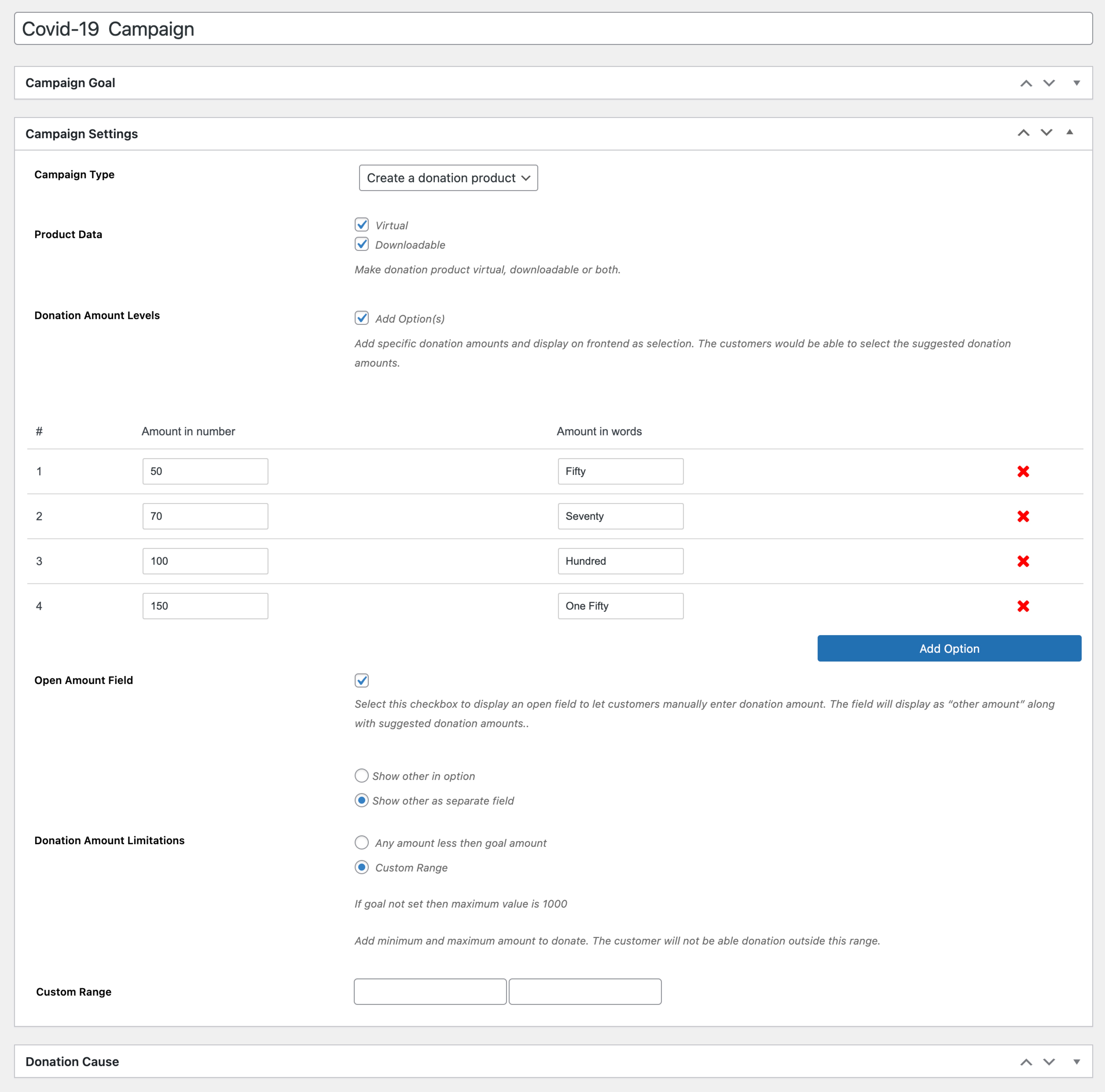 Advanced Donation Woocommerce Marketplace