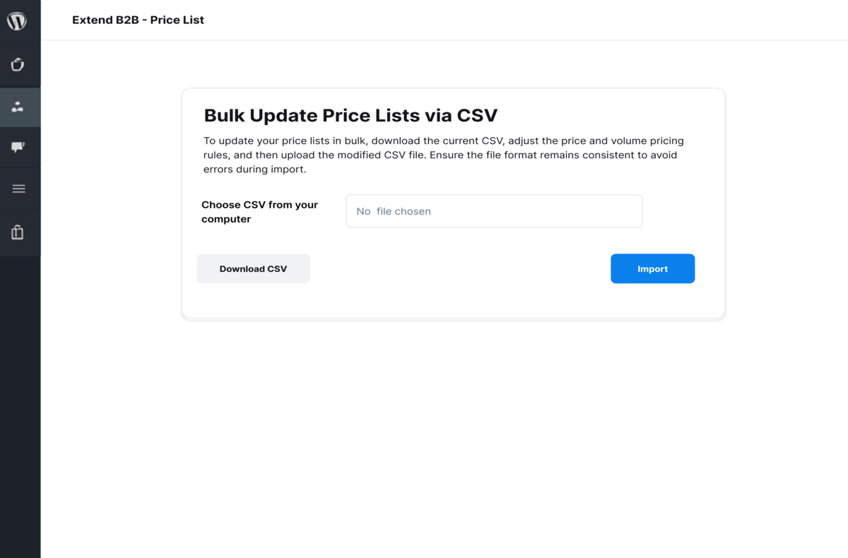 Extend B2B - Price List - WooCommerce Marketplace