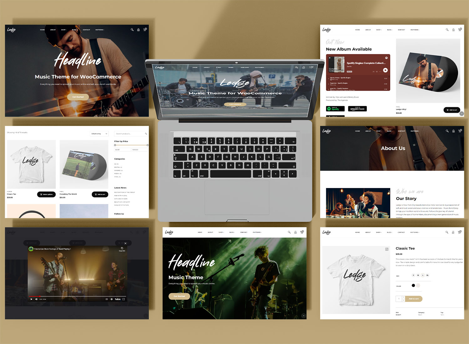 Ledge - Audio, Music Artist WooCommerce Theme