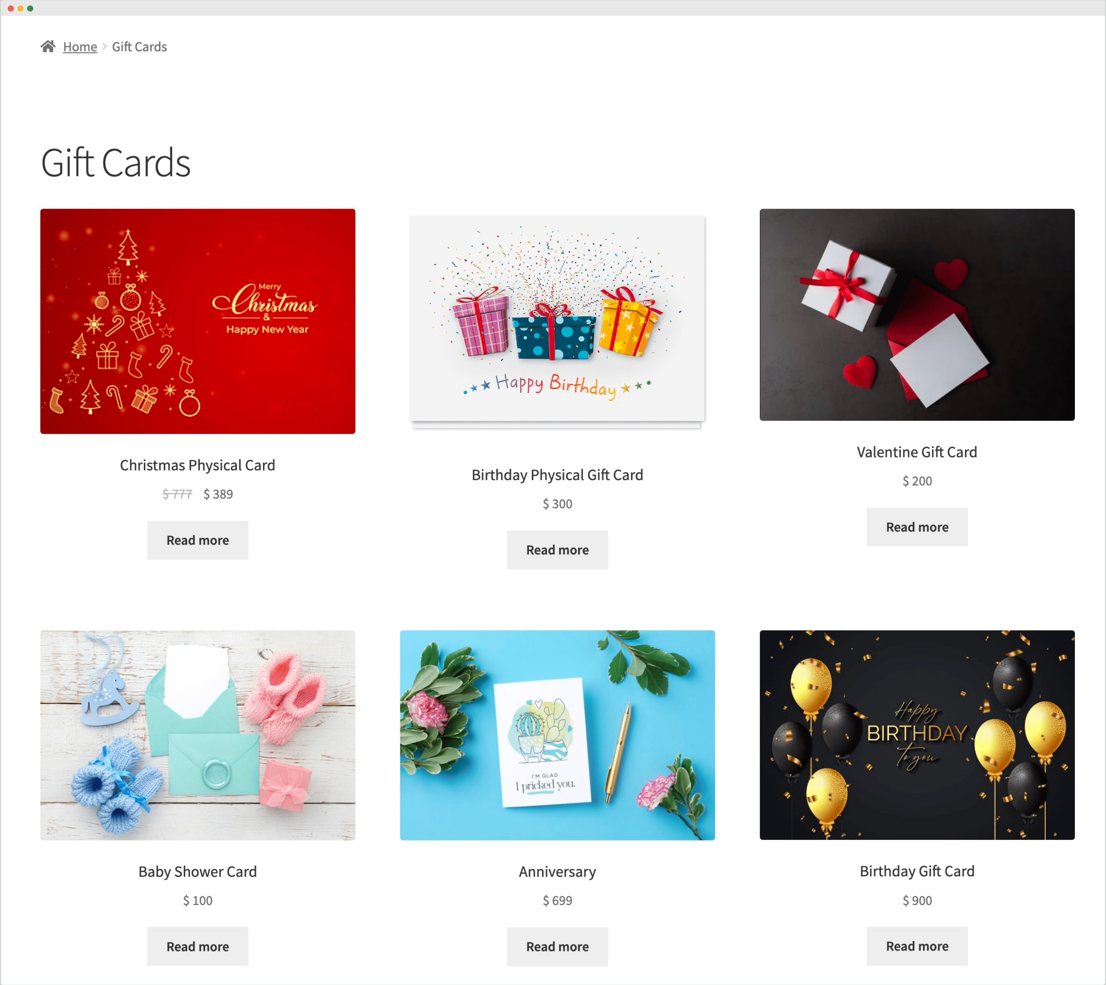 WooCommerce Gift Card - Sell Physical & e-Gift Vouchers