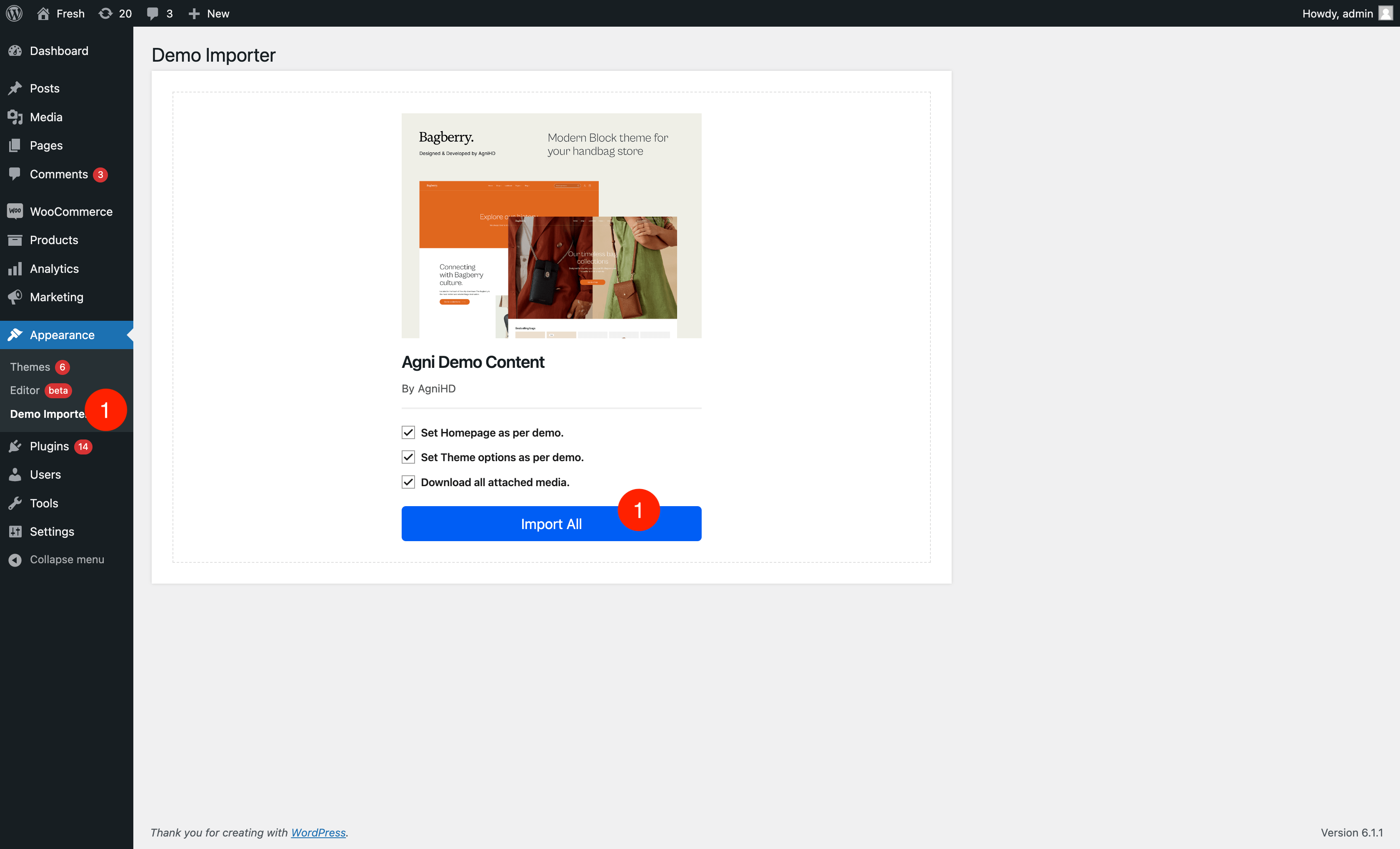 Bagberry Theme Documentation Documentation - WooCommerce