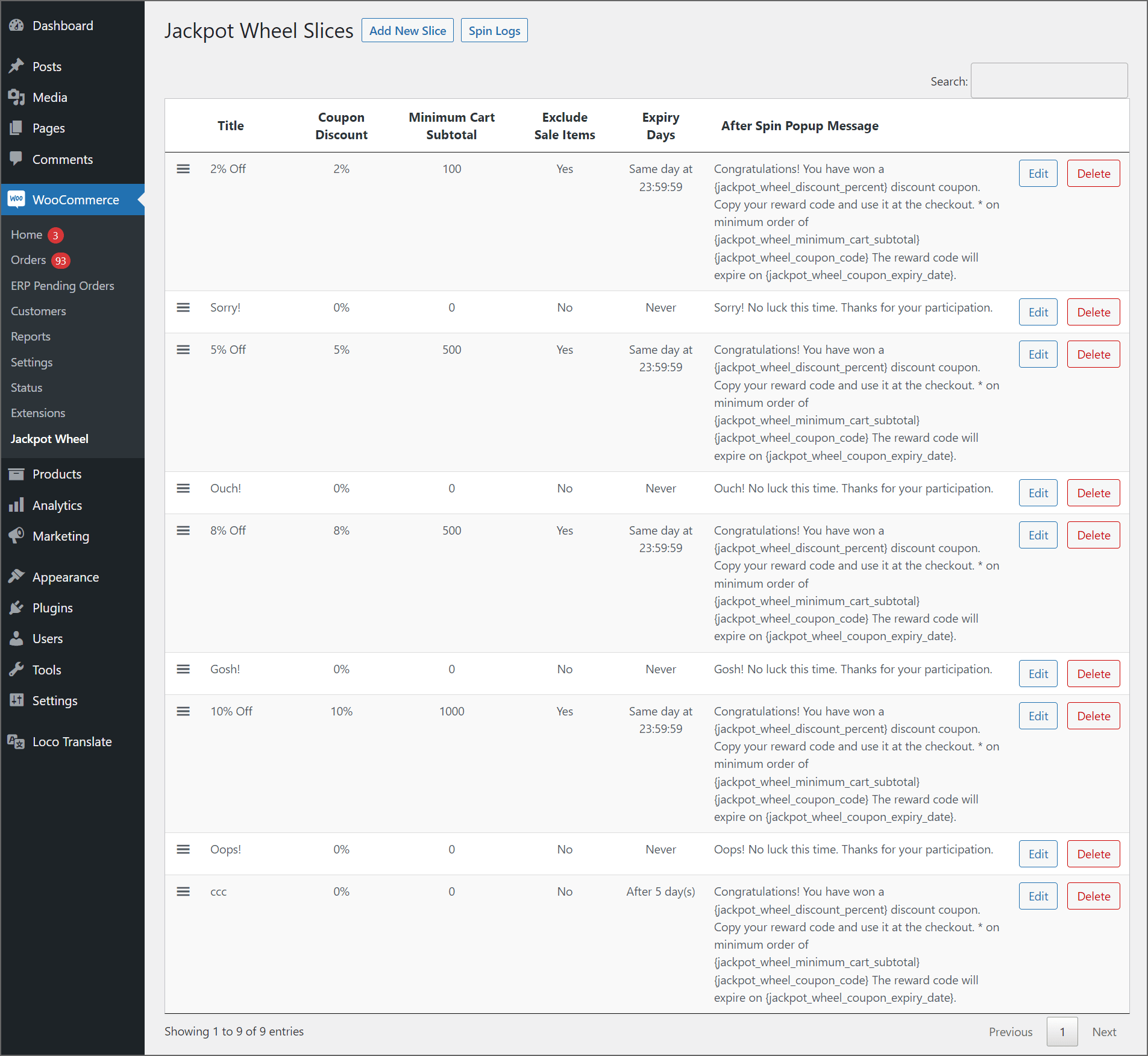 Jackpot Wheel for WooCommerce Documentation - WooCommerce