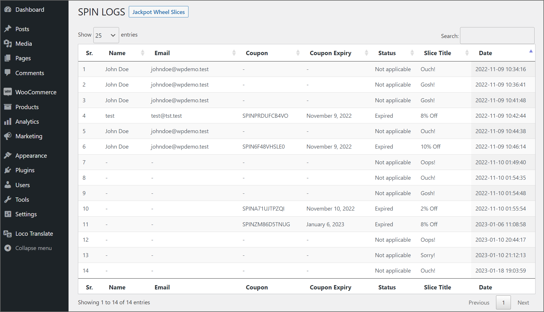 Jackpot Wheel for WooCommerce Documentation - WooCommerce