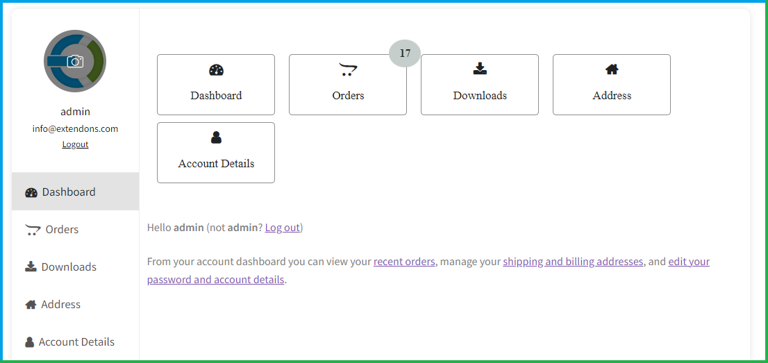 My Account Page & User Dashboard - WooCommerce Marketplace
