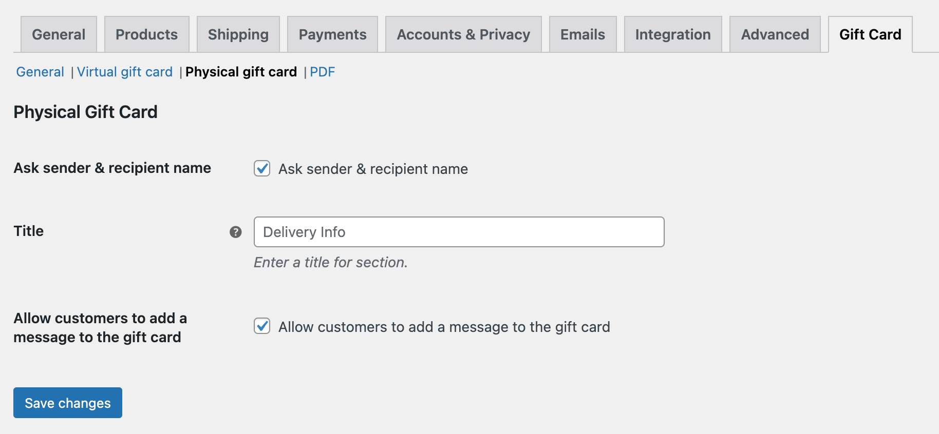 Advanced Gift Card Documentation - WooCommerce