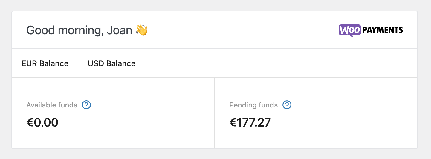 Managing Money with WooPayments Documentation - WooCommerce