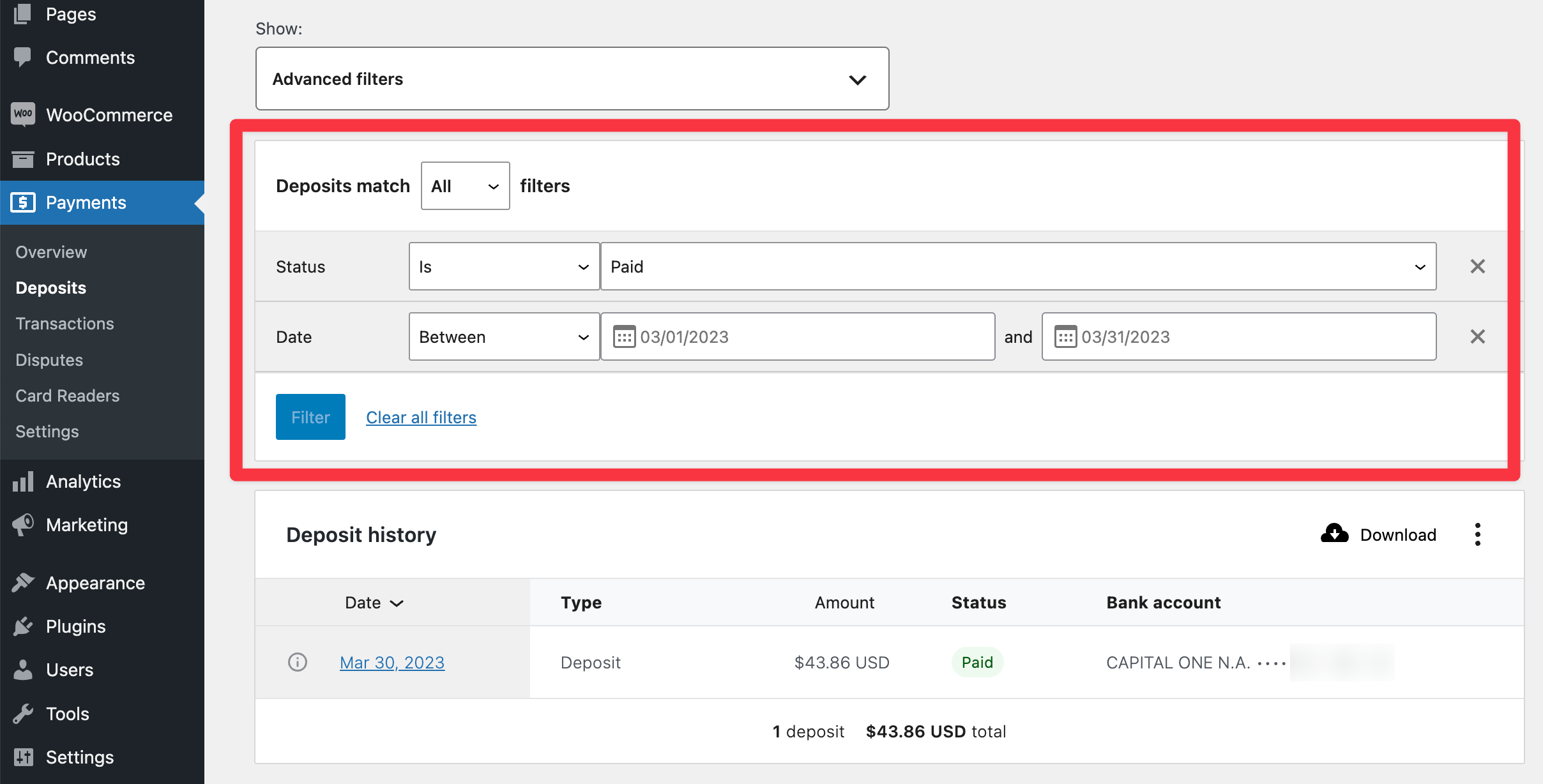 Managing Money with WooPayments - WooCommerce