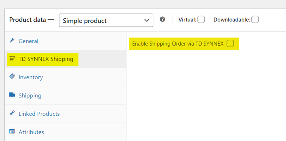 TD SYNNEX Shipping and Ordering For WooCommerce Documentation Documentation - WooCommerce