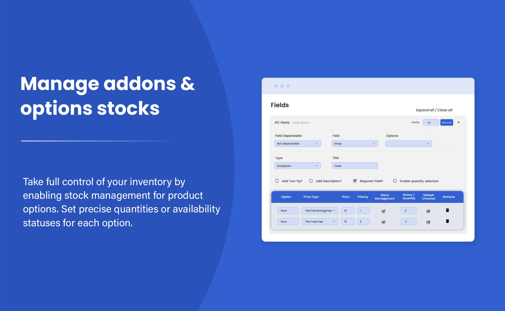 WooCommerce Product Options - Add Custom Product Add-Ons