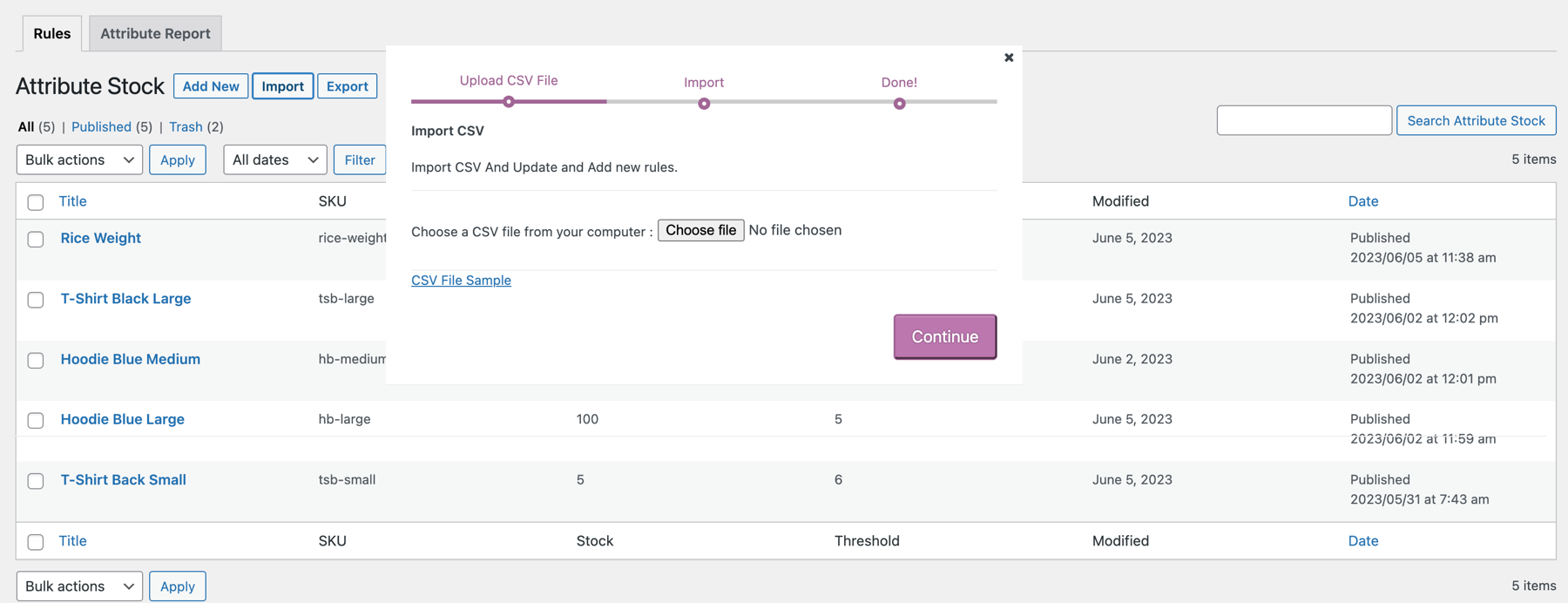Shared Attribute Stock - WooCommerce Marketplace