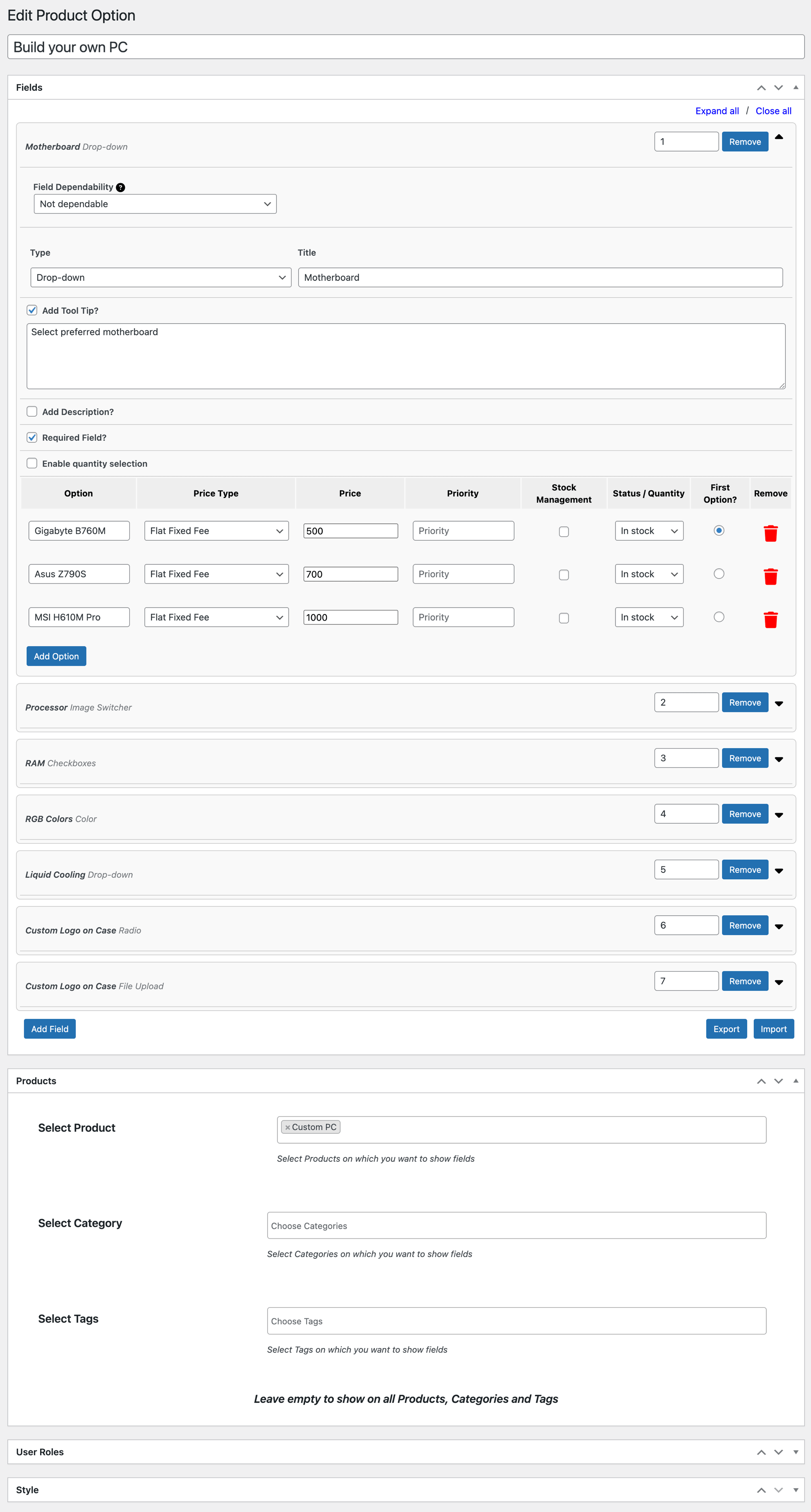 Woocommerce Product Fields Add Custom Options And Addons