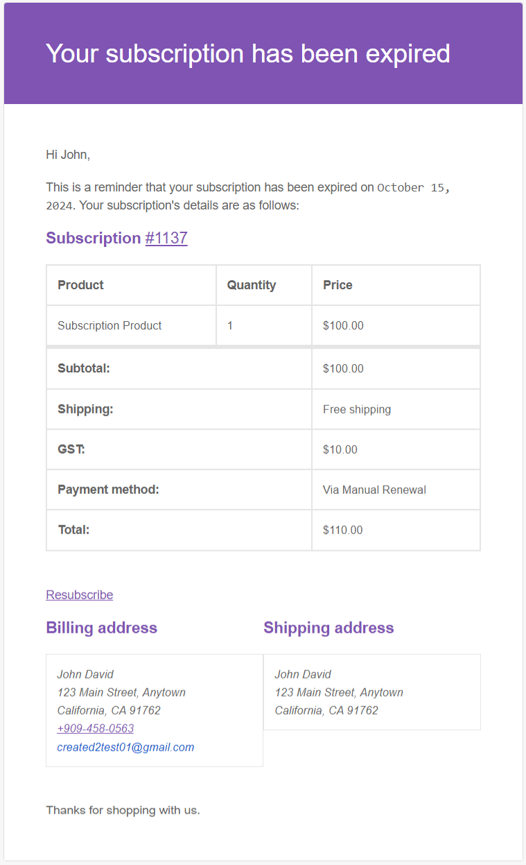 Email Reminders for WooCommerce Subscriptions - WooCommerce Marketplace
